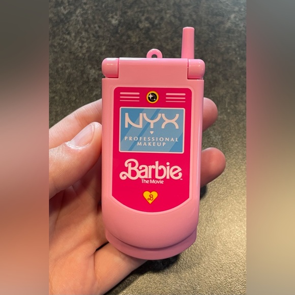 Barbie | Makeup | New Nyx Barbie The Movie 223 Mirror Flip Phone Mattel ...